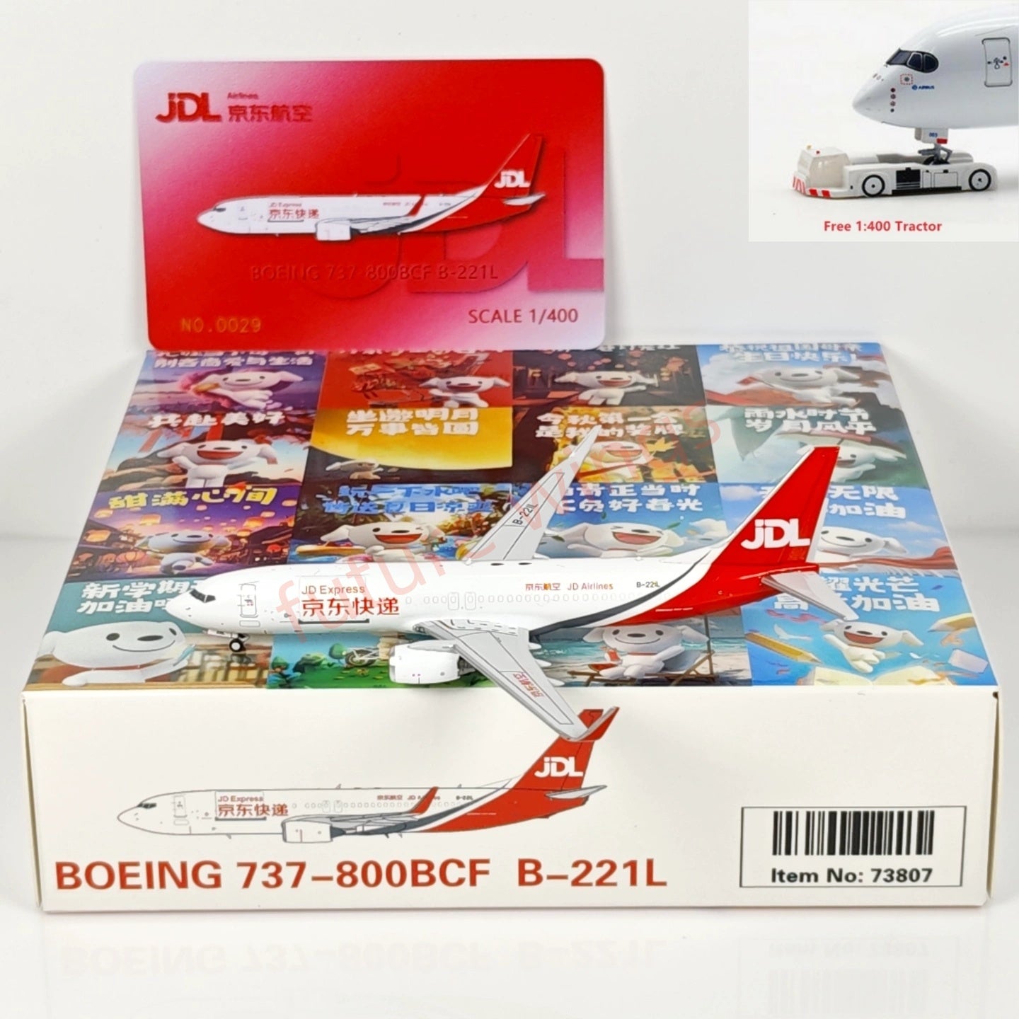1:400 Geministar JD Express B737-800F B-221L Aircraft Model+Free Tract ...