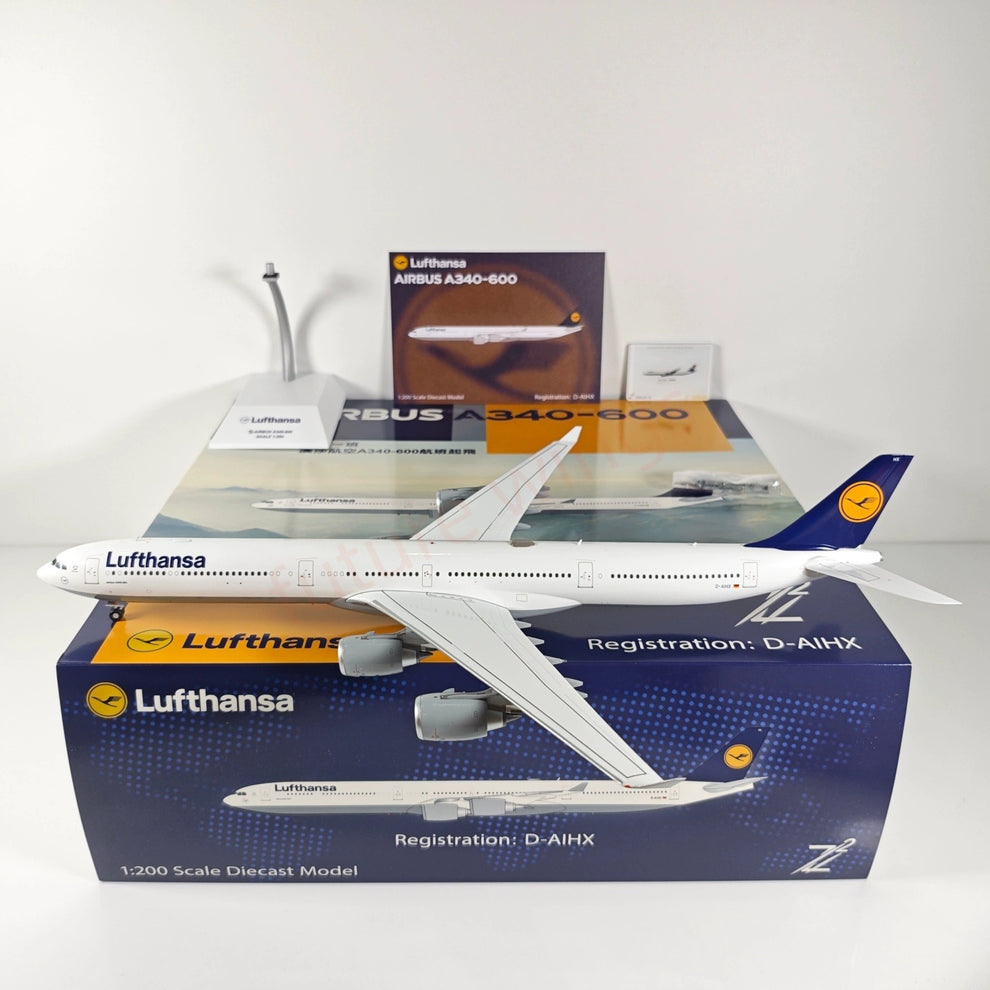 1:200 Z² Model(JC Wings) Lufthansa Airlines A340-600 D-AIHX Diecast Ai ...